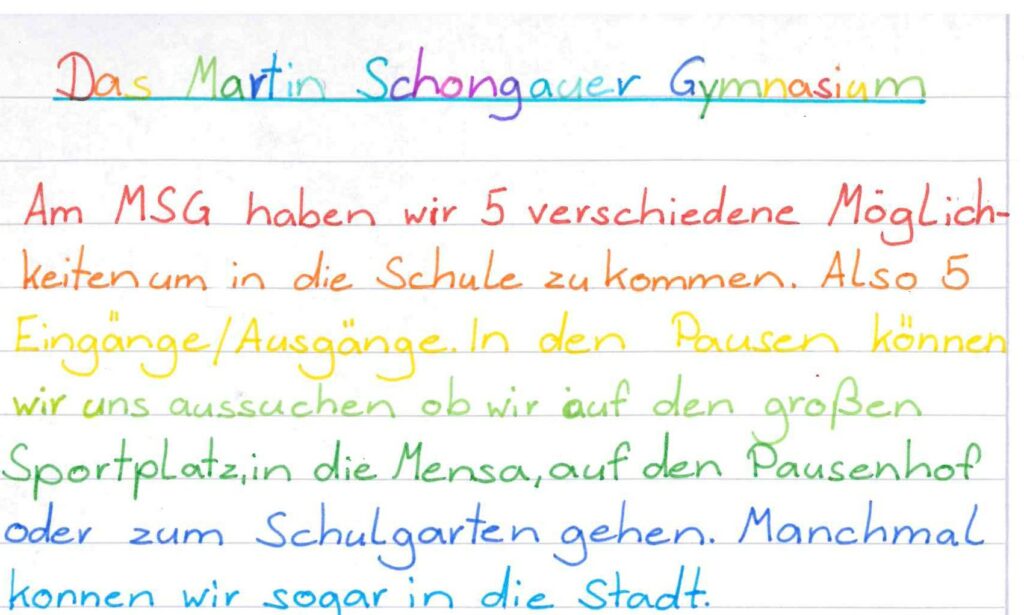 Anmeldung ans MSG - Martin-Schongauer-Gymnasium